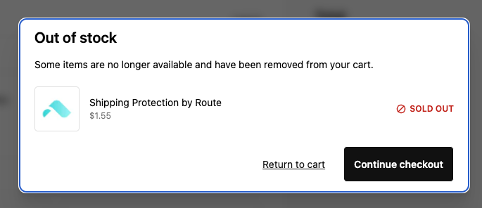 How to resolve Route “Sold Out” or “Out-of-Stock” error in Shopify – Route